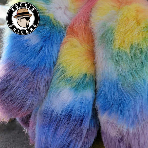 Multi color tie fox tail – Rockin Chicano