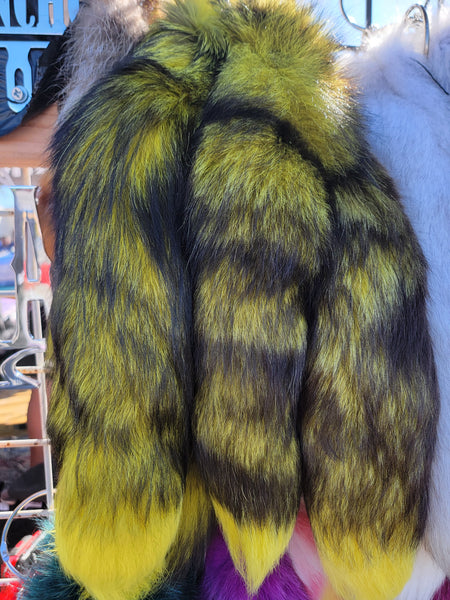 Fox Tail - Yellow two-toned fox tail – Rockin Chicano