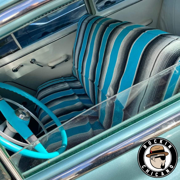 Baby Blue with Gray Sarape – Rockin Chicano