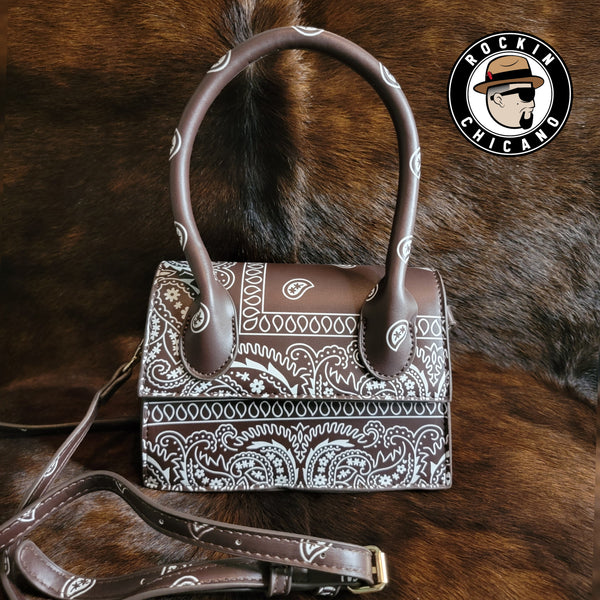 Bandana one piece top handle handbag in Brown – Rockin Chicano