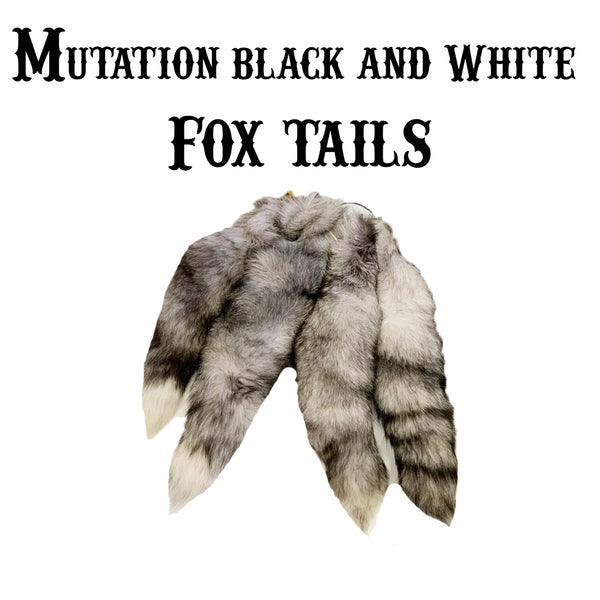 Fox Tail - Mutation Black and white fox tail – Rockin Chicano